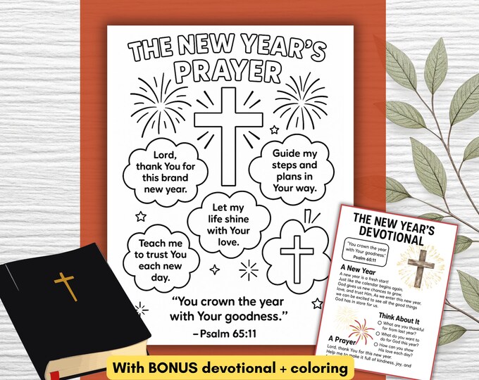 New Year's Bible Craft, Religious New Year Sunday School Lesson ...
