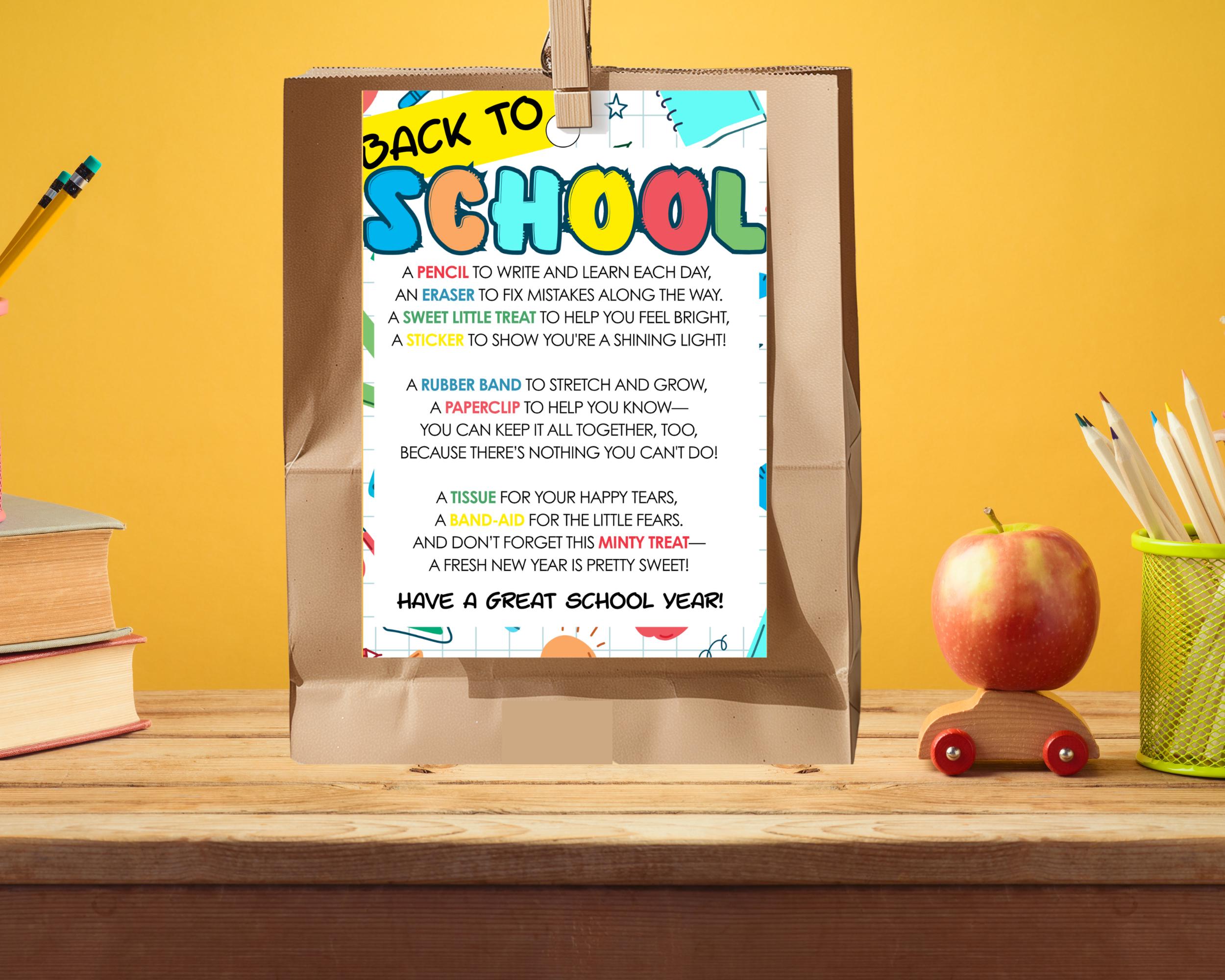 Printable Back to School Survival Kit, Student Survival Kit, School ...