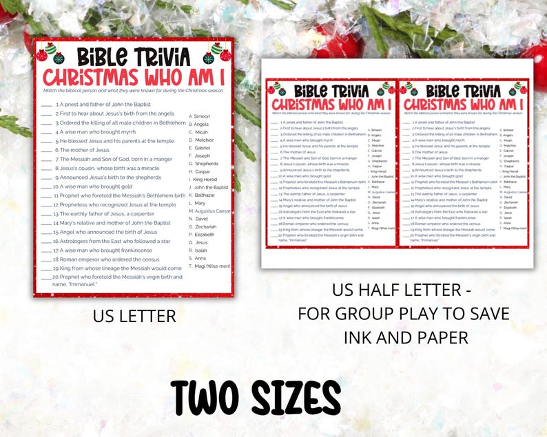 Christmas Bible Trivia, Bible Riddles Who Am I Bible Game Christmas ...