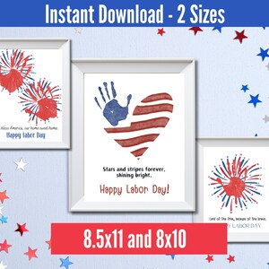 Labor Day Handprint Art Labor Day Printable Activities Craft for Labor ...