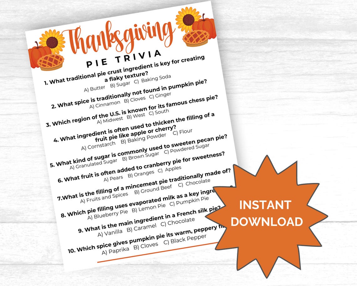 Thanksgiving Day Trivia | Thanksgiving Games | Thanksgiving Trivia for ...