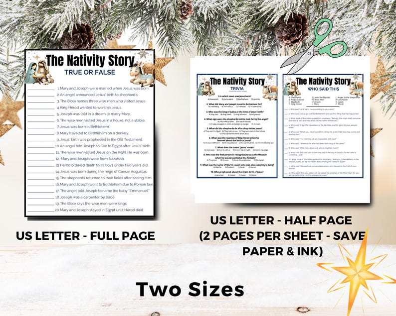Nativity Trivia, Christmas Games, Nativity Printable, Holiday Trivia ...