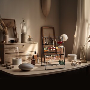 Jewelry Holder Organizer 4 Tier Triangle Rack Necklace Display Stand ...