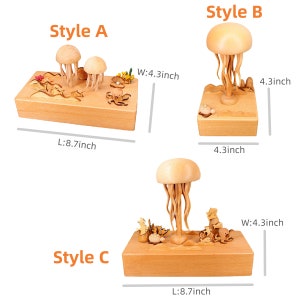Personalized Jellyfish Wooden Music Box / Handmade Wooden Custom ...