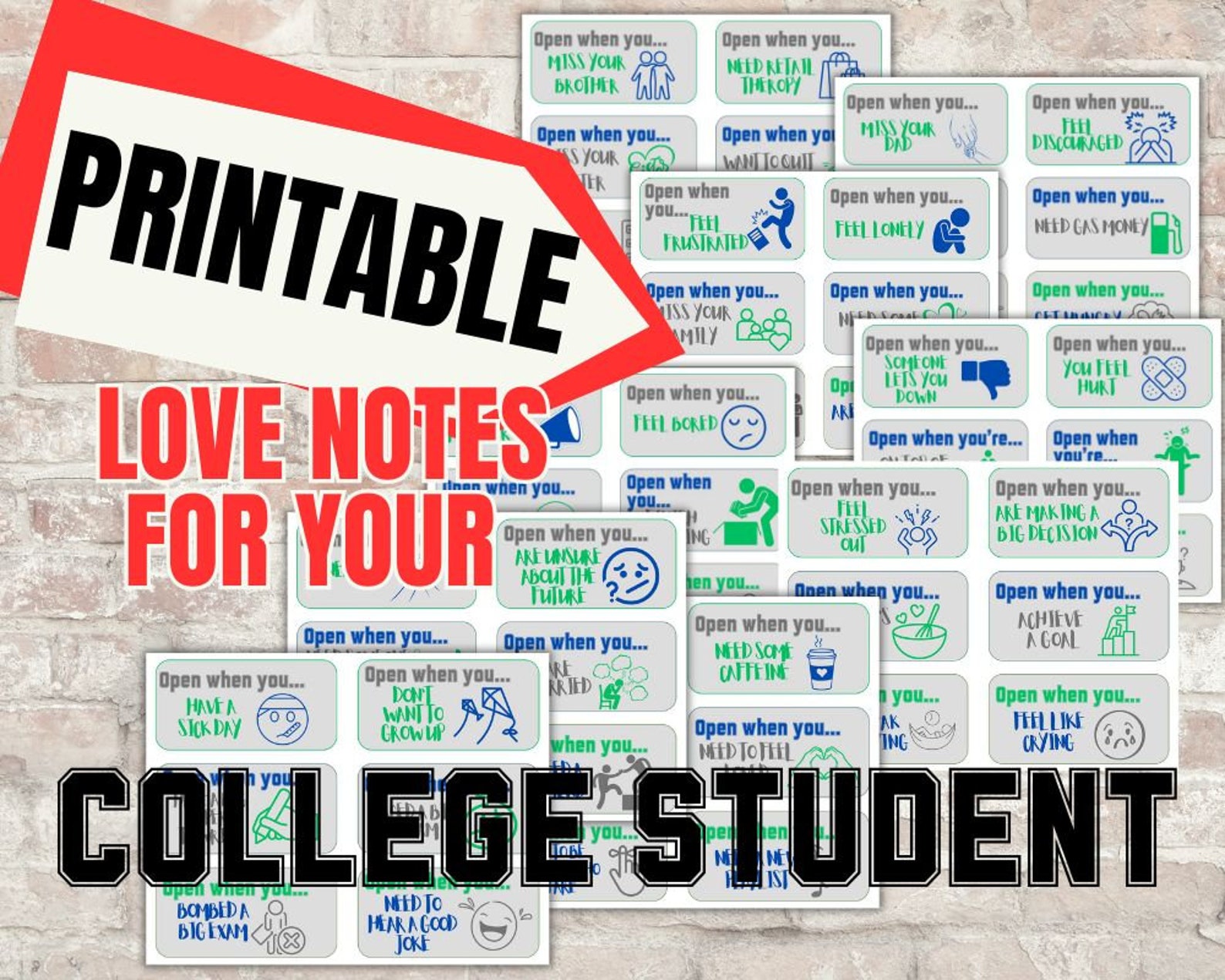 Open When Envelopes for College Students, Open When Letters College ...