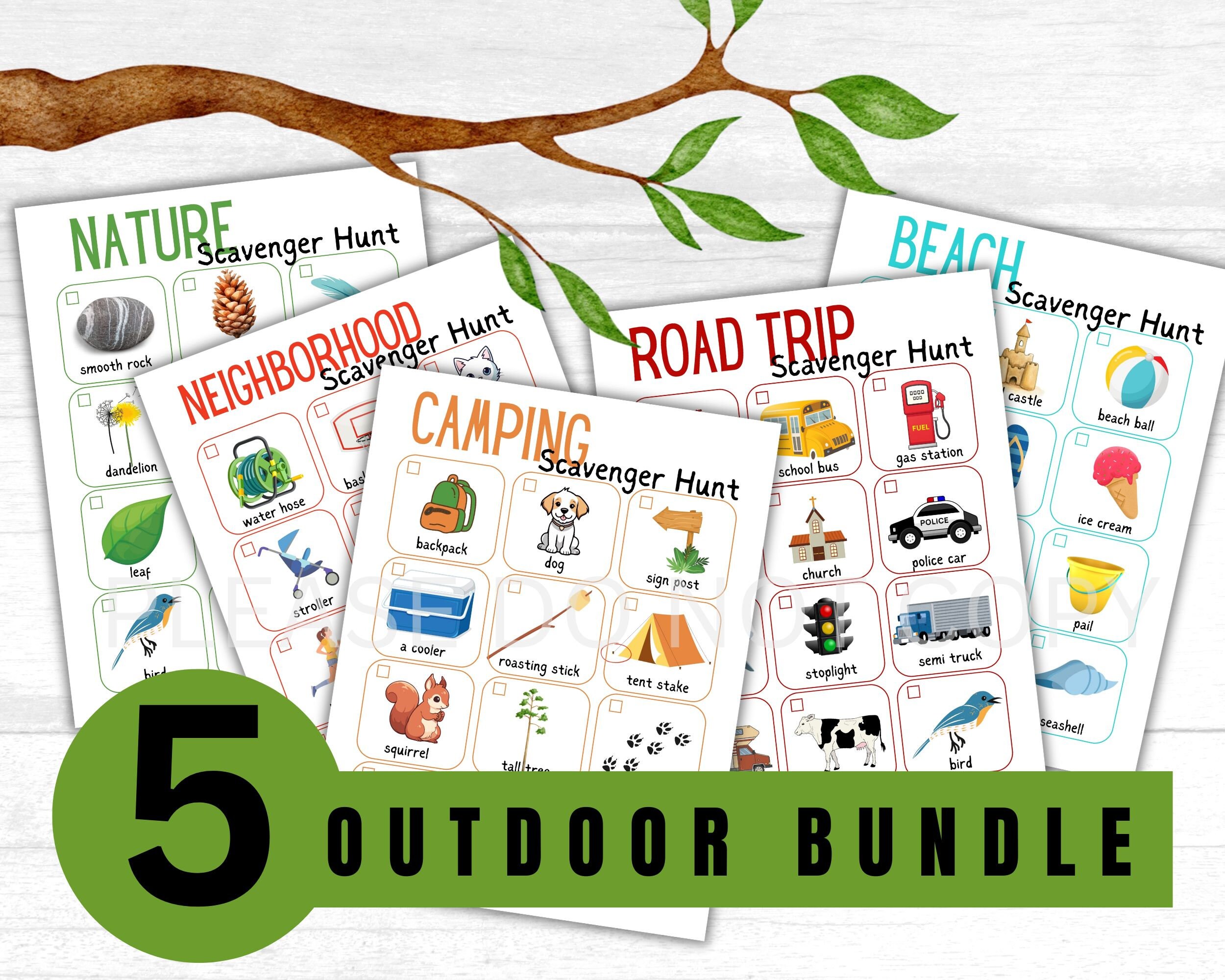 BUNDLED Scavenger Hunt Printable for Kids Treasure Hunt Download ...