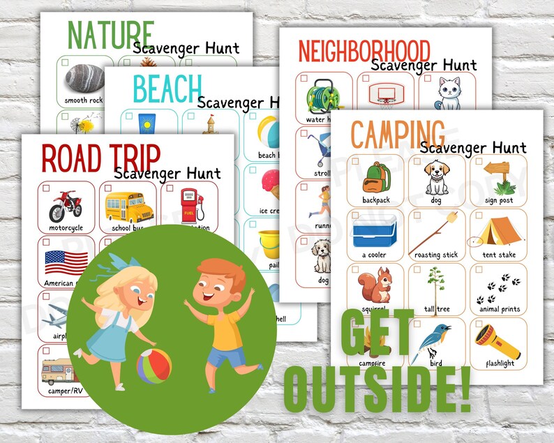 Camping Scavenger Hunt Printable for Kids Camping Treasure Hunt ...
