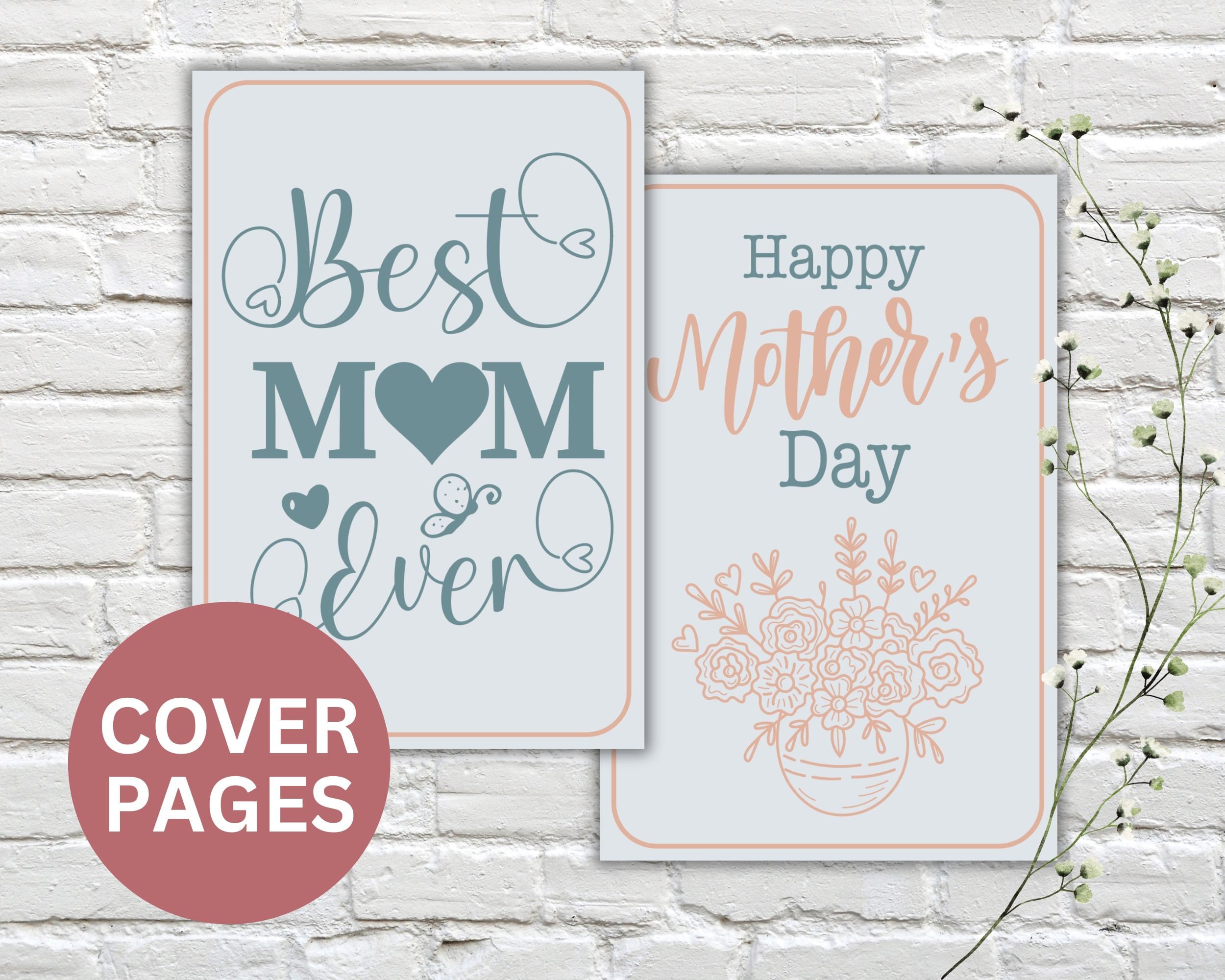 Gift Card Book for Mom Printable, Download Gift for Mom From Kids ...