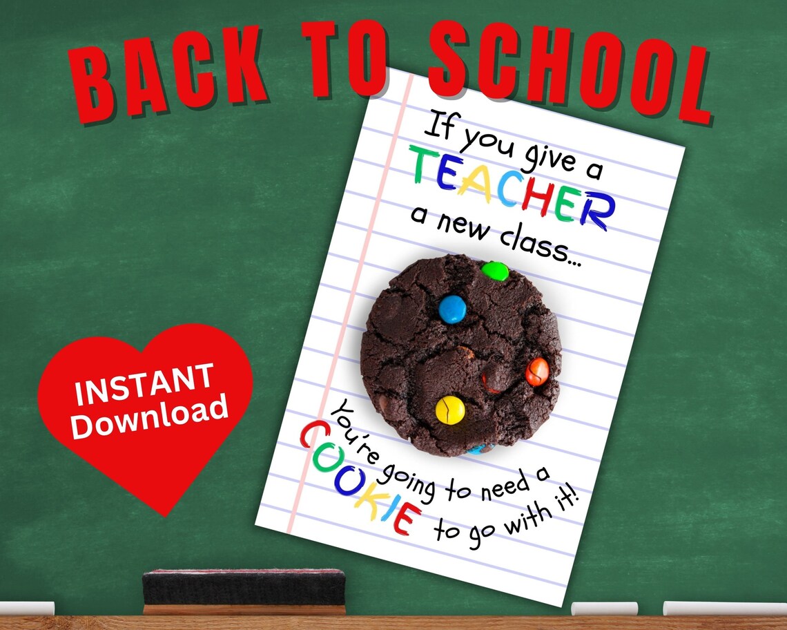 Printable Teacher Gifts, Back to School Teacher Gift, Teacher Treat ...