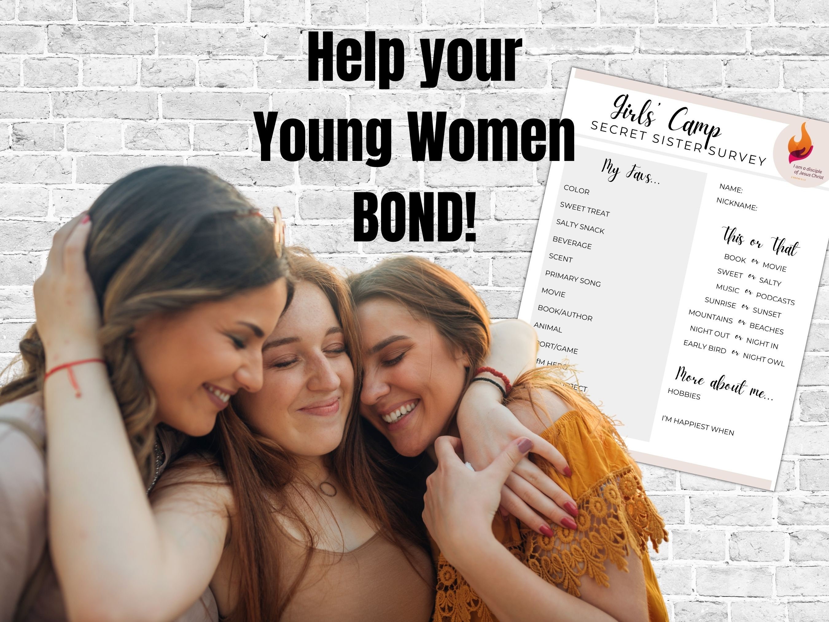 Printable Secret Sister Survey Yw Girls Camp Gift Exchange Download All ...