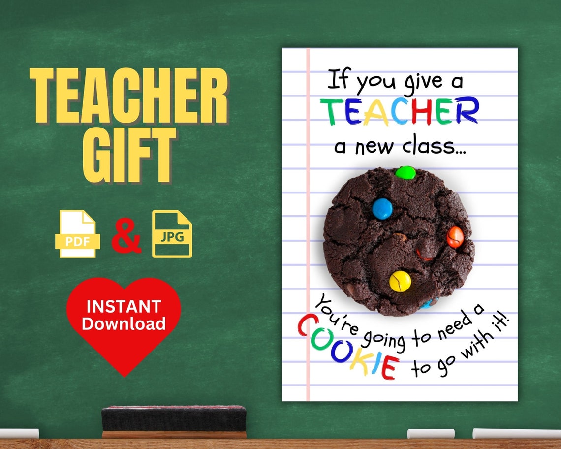 Printable Teacher Gifts, Back to School Teacher Gift, Teacher Treat ...