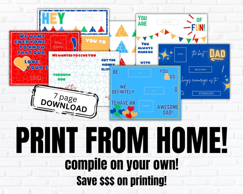 PRINTABLE Candy Poster for Dad • Dad Birthday Gift • Dad Candy Bar Sign ...