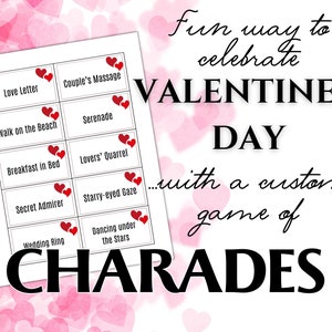 Valentine's Day Pictionary Game for Groups, Vday Classroom Game, Party ...