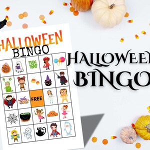 Halloween Bingo Printable, Instant Classroom Halloween Party Game, Game ...