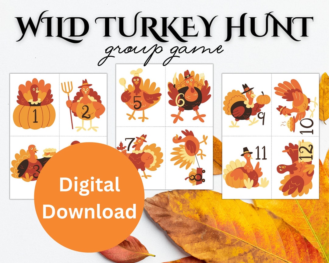 Thanksgiving Turkey Hunt Game: Printable Scavenger Hunt (digital ...
