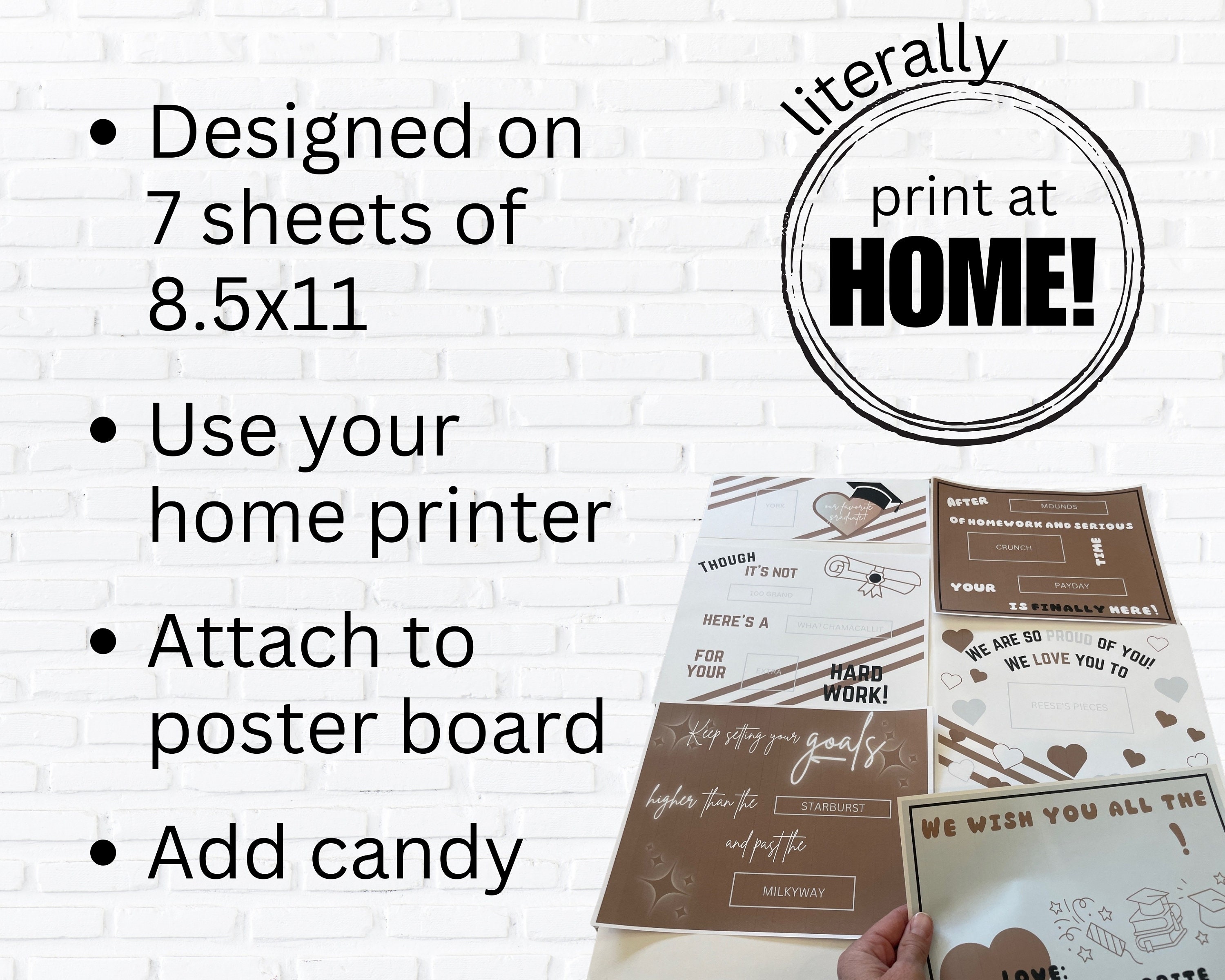 Printable Congrats Grad Candy Poster, Blue (digital Download) - Etsy