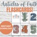 13 Articles of Faith Flashcards, LDS Primary 2024, Articles of Faith ...