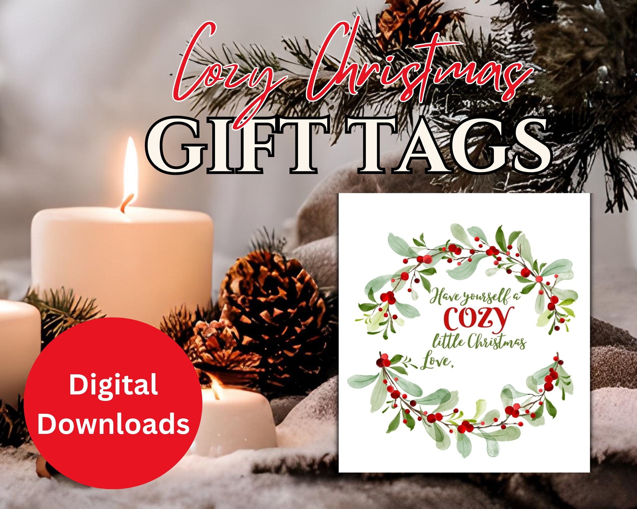 Printable Christmas Gift Tag Cozy Christmas Gift Tag Teacher - Etsy