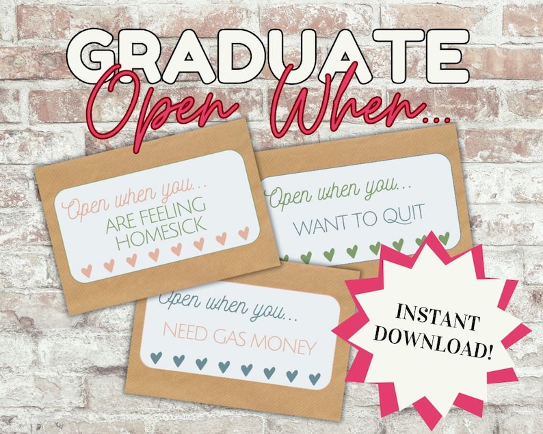 College Gift, Open When Envelopes for College Students, Open When ...