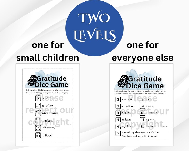 Family Gratitude Game, Gratitude Dice Game, Simple Gratitude Download ...