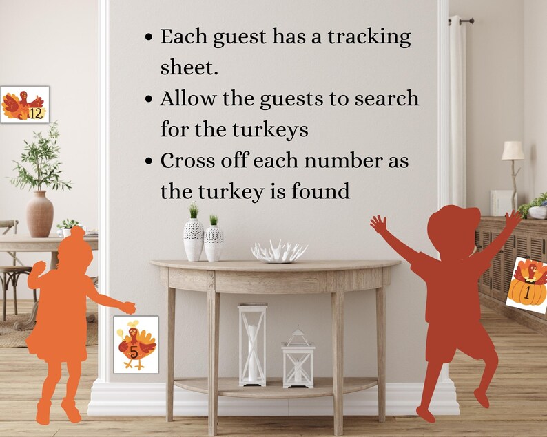 Thanksgiving Turkey Hunt Game Printable | Kids Scavenger Hunt Activity ...