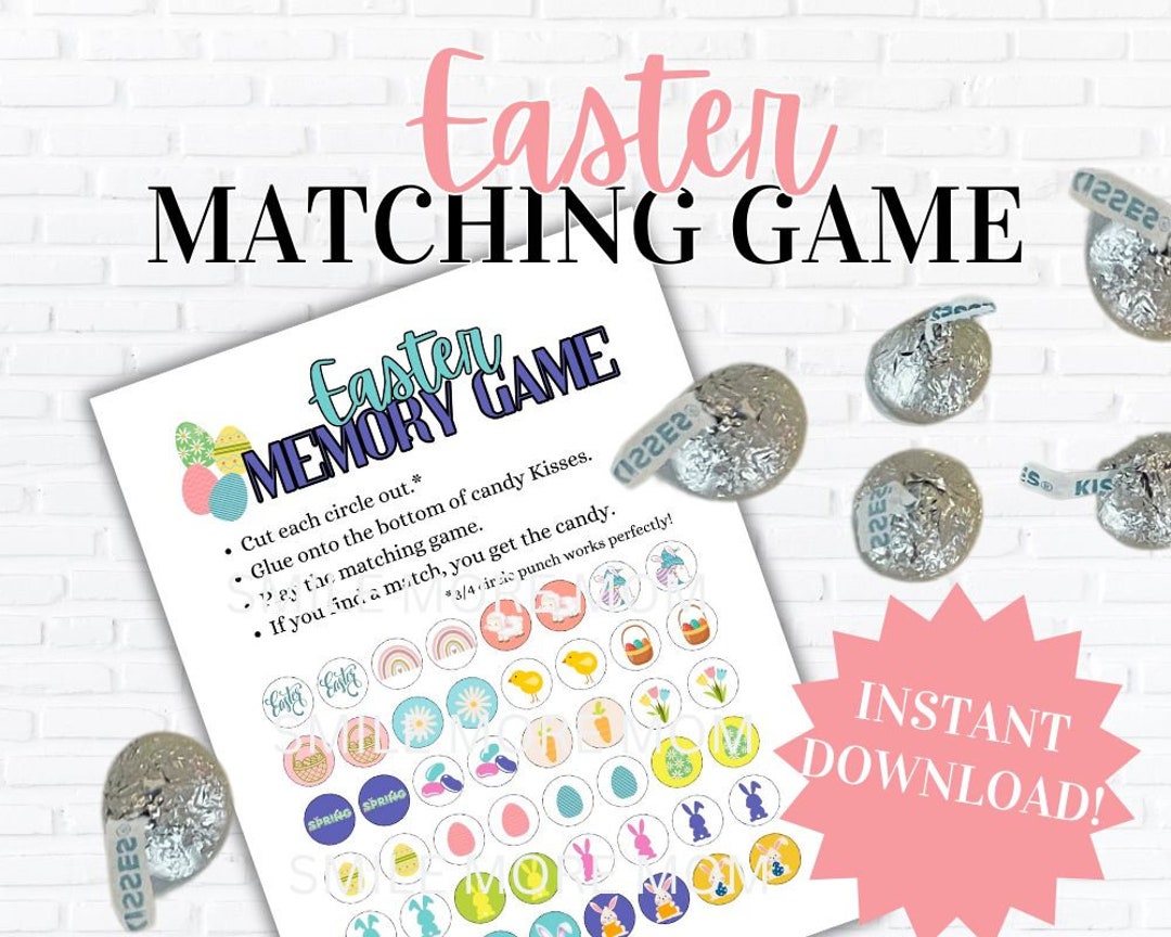 Easter Kids Game Printable, Easter Puzzle Matching, Digital Easter ...