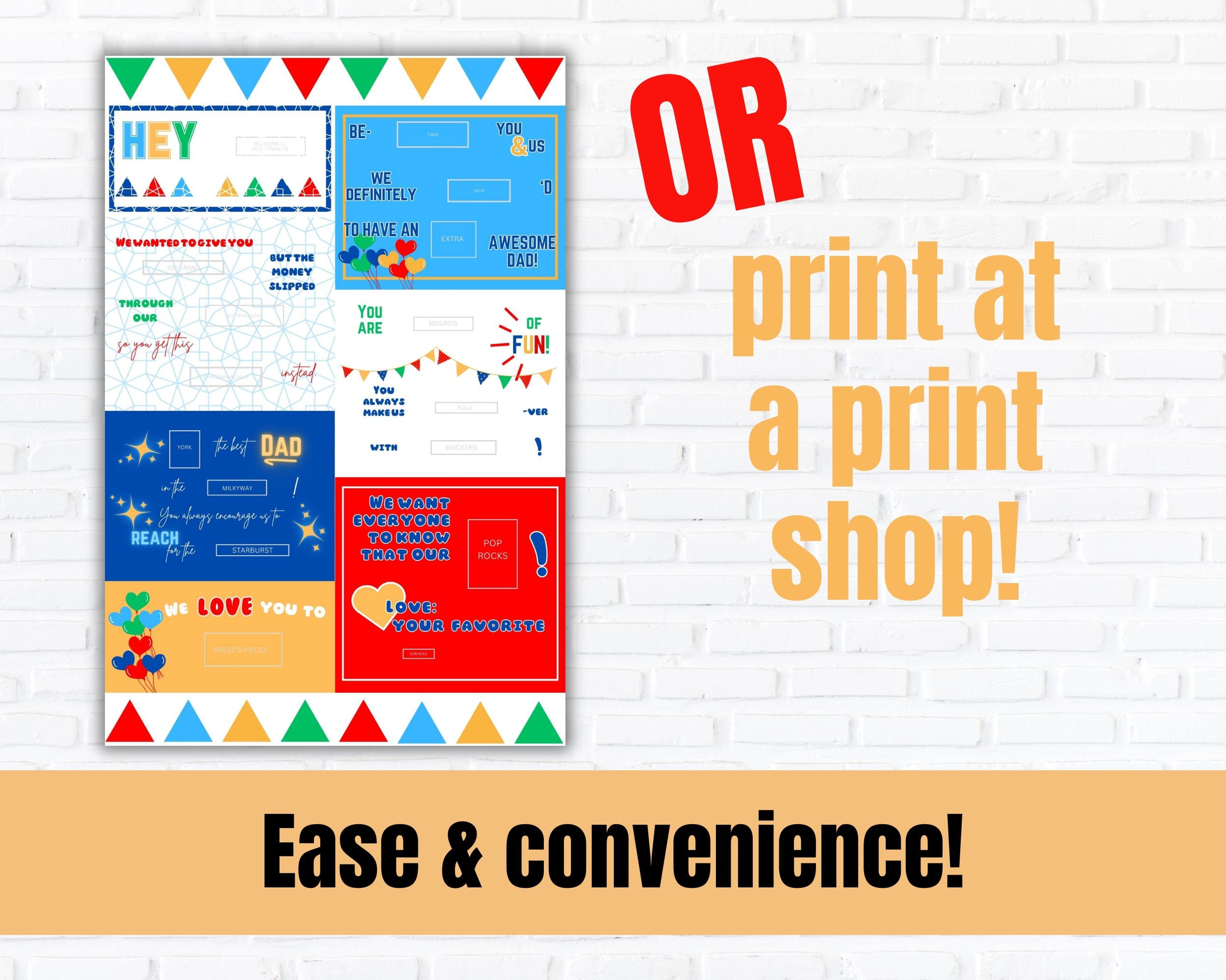 PRINTABLE Candy Poster for Dad • Dad Birthday Gift • Dad Candy Bar Sign ...