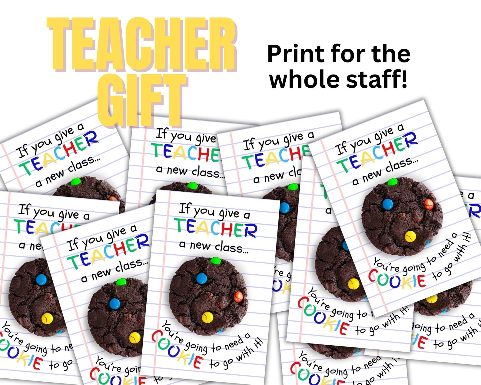 Printable Teacher Gifts, Back to School Teacher Gift, Teacher Treat ...