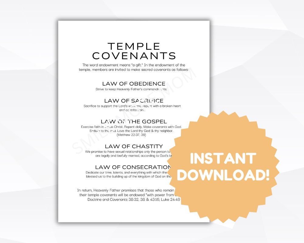 LDS Temple Covenants Art Print: Family Proclamation (digital Download ...