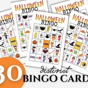 Halloween Bingo Printable, Instant Classroom Halloween Party Game, Game ...