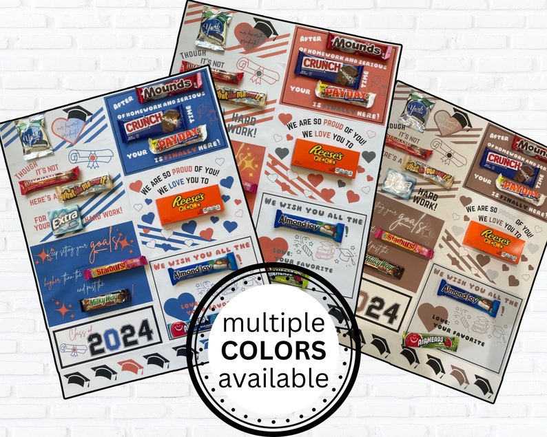 PRINTABLE Congrats Grad Candy Poster, Grad Gift, Graduation Candy Bar ...