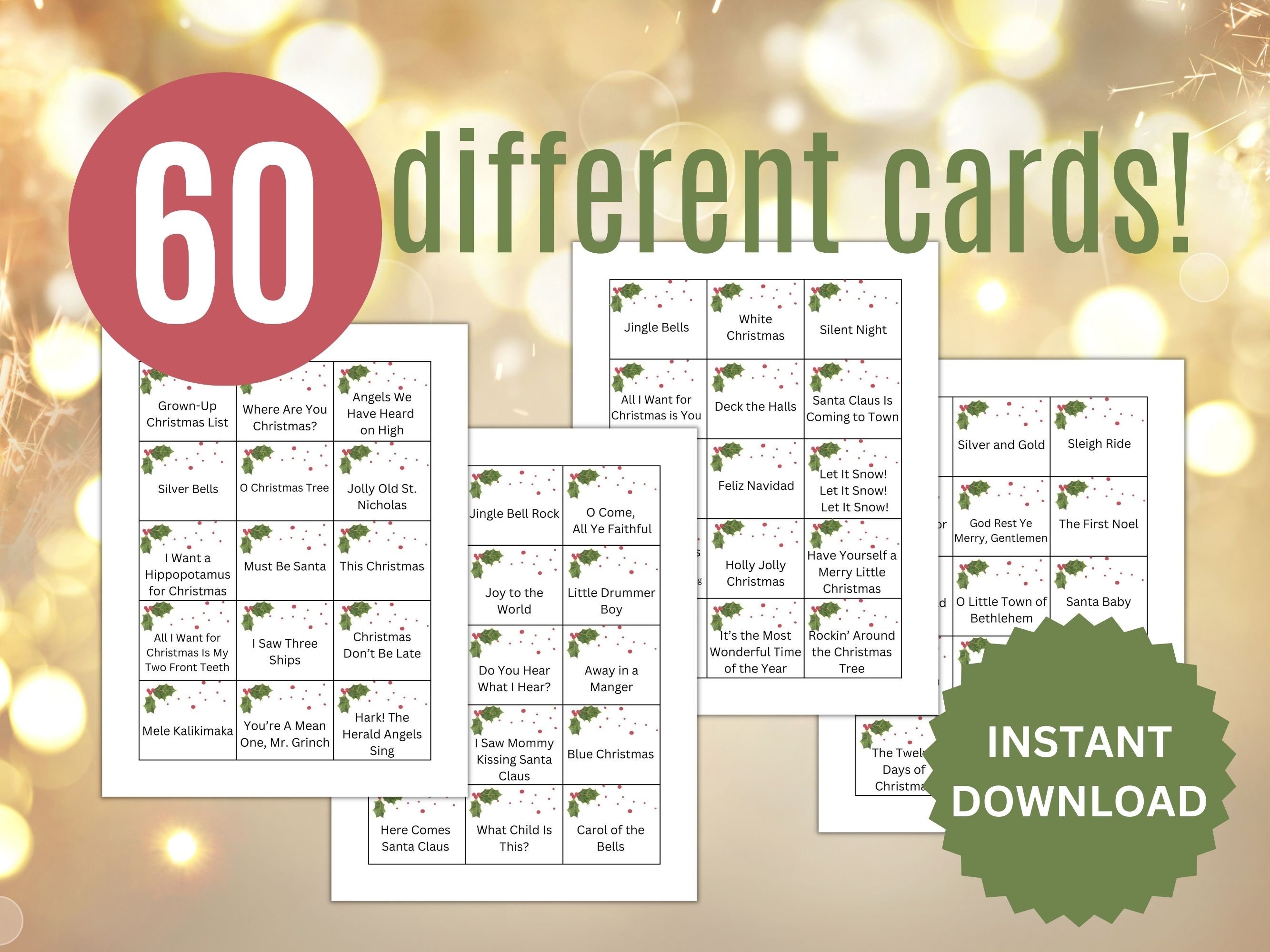 Christmas Charades, Christmas Song Charades, Christmas Games for Adults ...