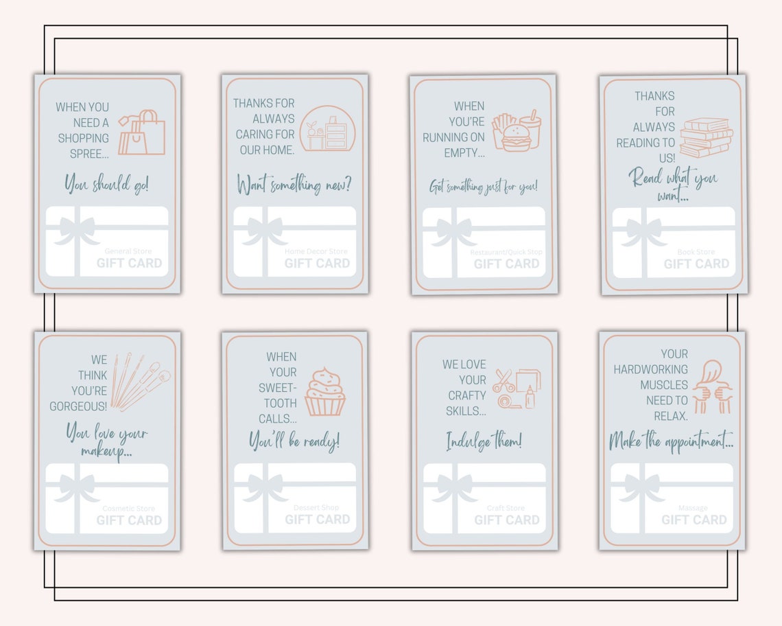 Gift Card Book for Mom Printable, Download Gift for Mom From Kids ...