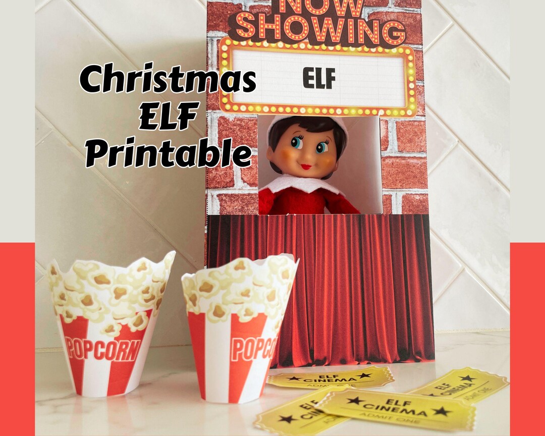 Elf Movie Night Printable Kit: Christmas Elf Props (instant Download ...