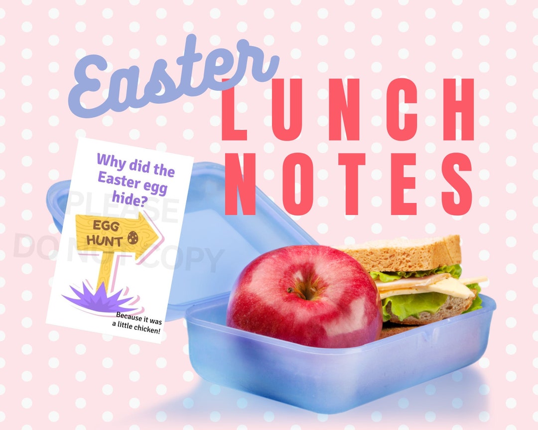 Printable Easter Lunchbox Notes for Kids, Cute & Funny Lunch Box Jokes ...