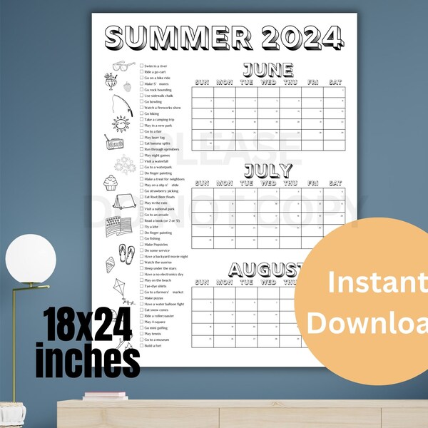 SUMMER BUCKET LIST 2024, 2024 Summer of Fun Bucketlist Planner ...