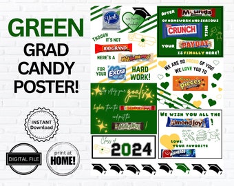 PRINTABLE Congrats Grad Candy Poster, Grad Gift, Graduation Candy Bar ...