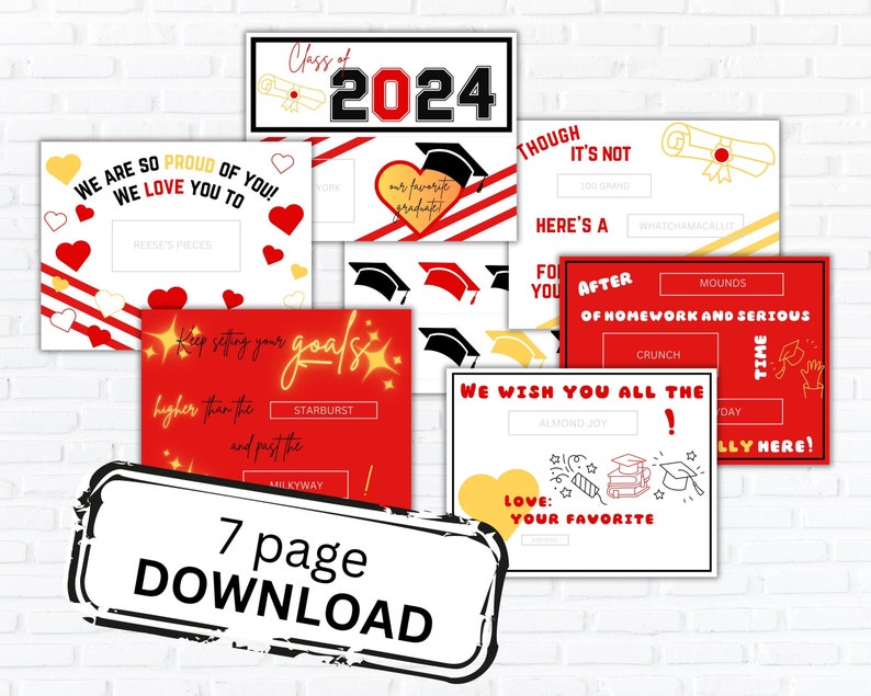 PRINTABLE Congrats Grad Candy Poster, Grad Gift, Graduation Candy Bar ...