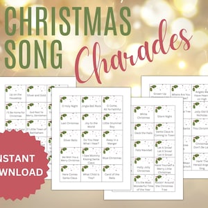 Christmas Charades, Christmas Song Charades, Christmas Games for Adults ...