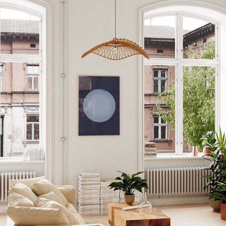 Wabi Sabi Art Home Decor Print, Minimalistische Kunst Neutral Ästhetisch Blau Poster, Abstrakte ...