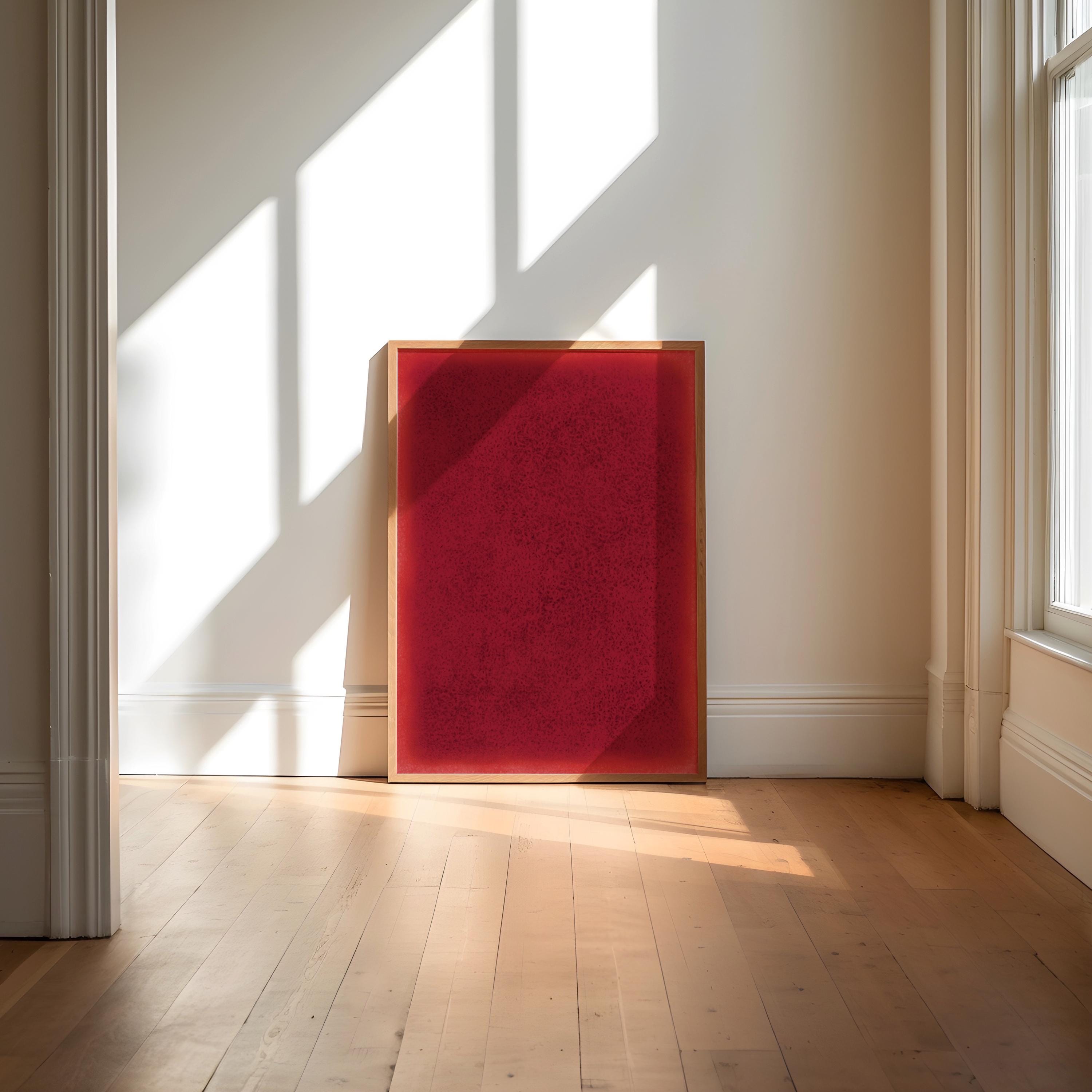 Minimalist Red Art, Simple Textured Wall Art, Red Aesthetic Poster ...