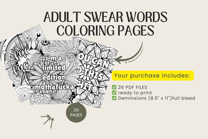 Adult Swearing Coloring Pages, Adult Inspirational Curse Words Coloring ...