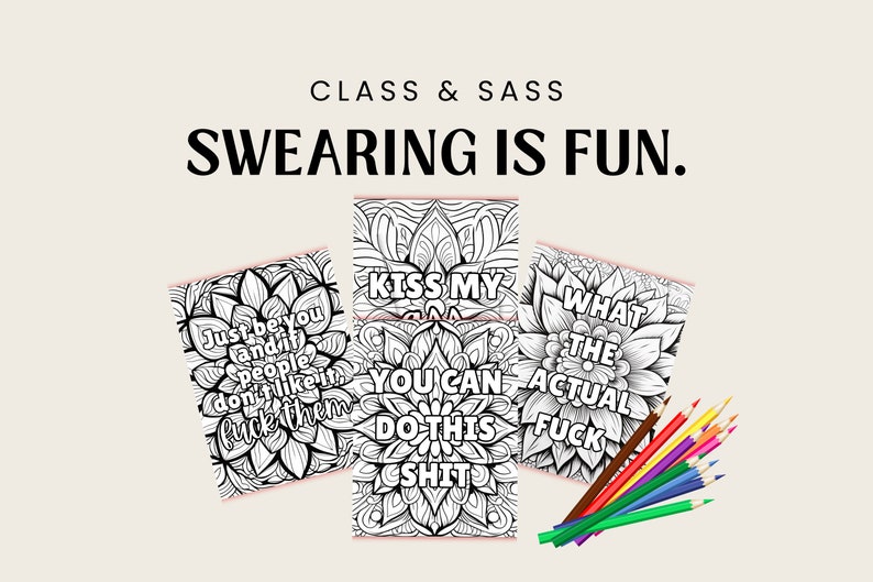 Adult Swearing Coloring Pages, Adult Inspirational Curse Words Coloring ...