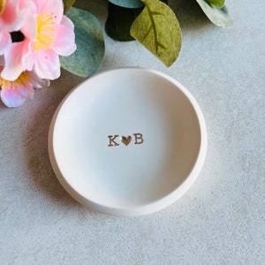 Personalized Gift, Ring Dish, Custom Ring Holder, Minimalist Engagement ...