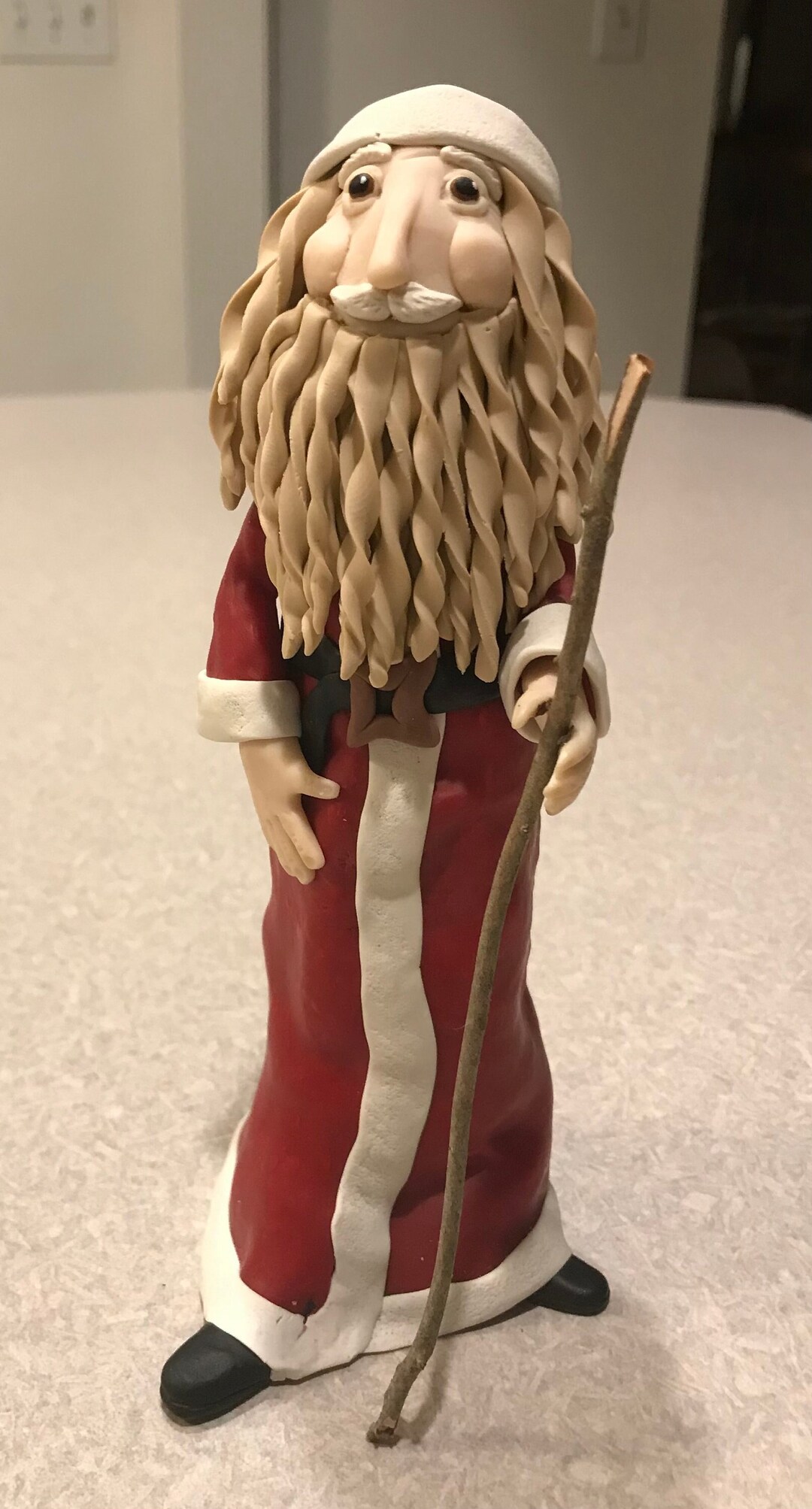 Old Saint Nick Fimo Figurine Hand-sculpted - Etsy
