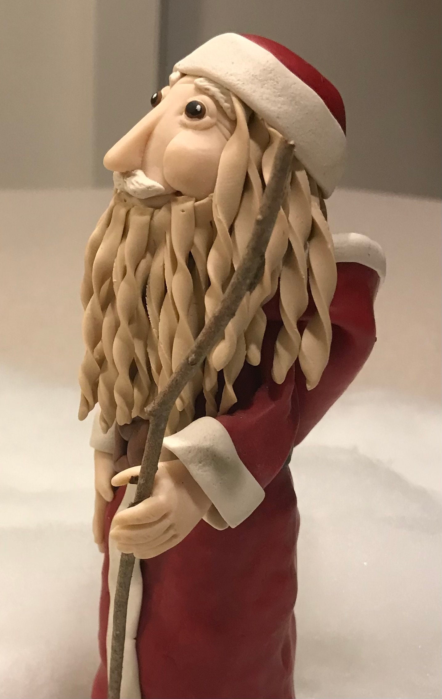 Old Saint Nick Fimo Figurine Hand-sculpted - Etsy