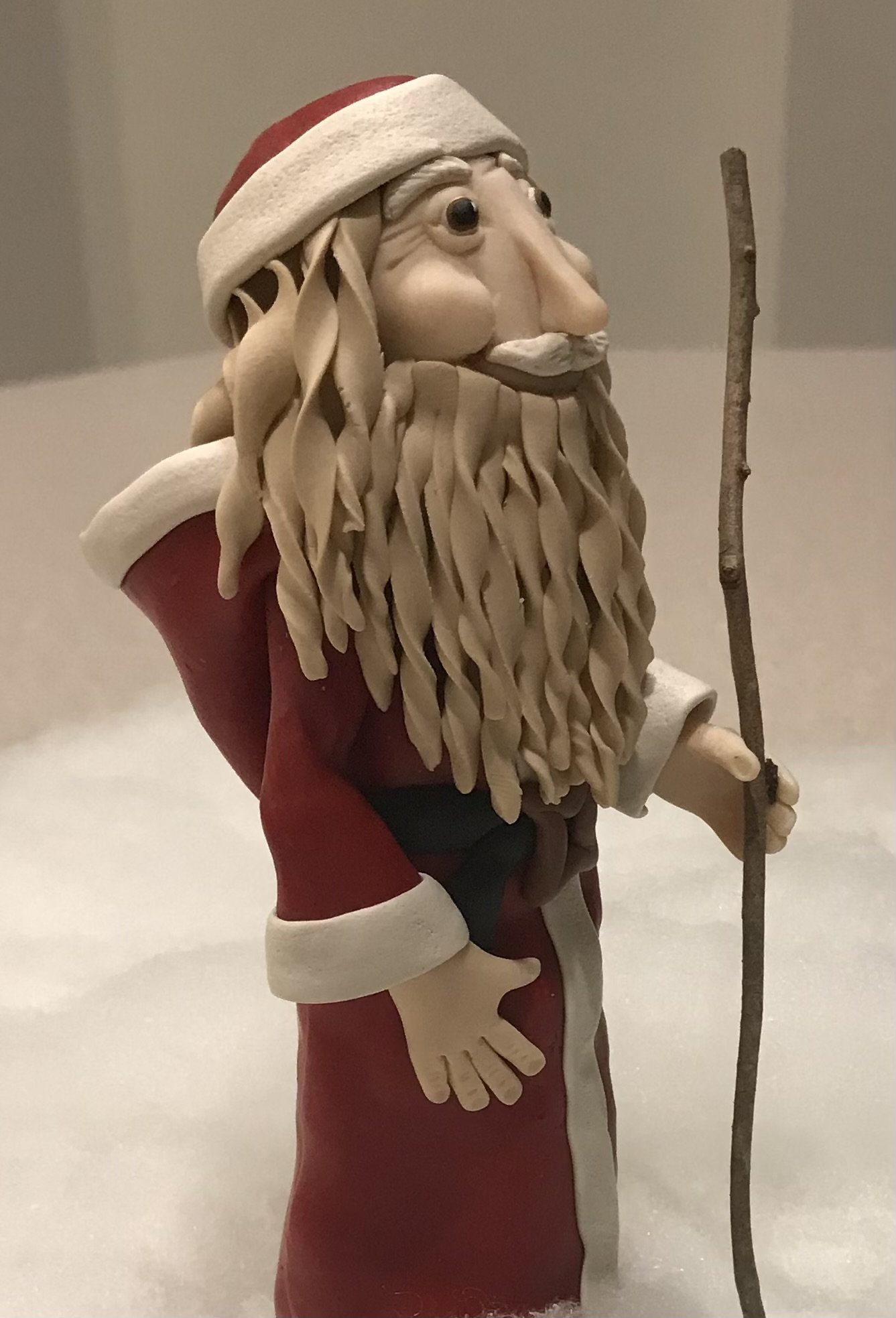 Old Saint Nick Fimo Figurine Hand-sculpted - Etsy