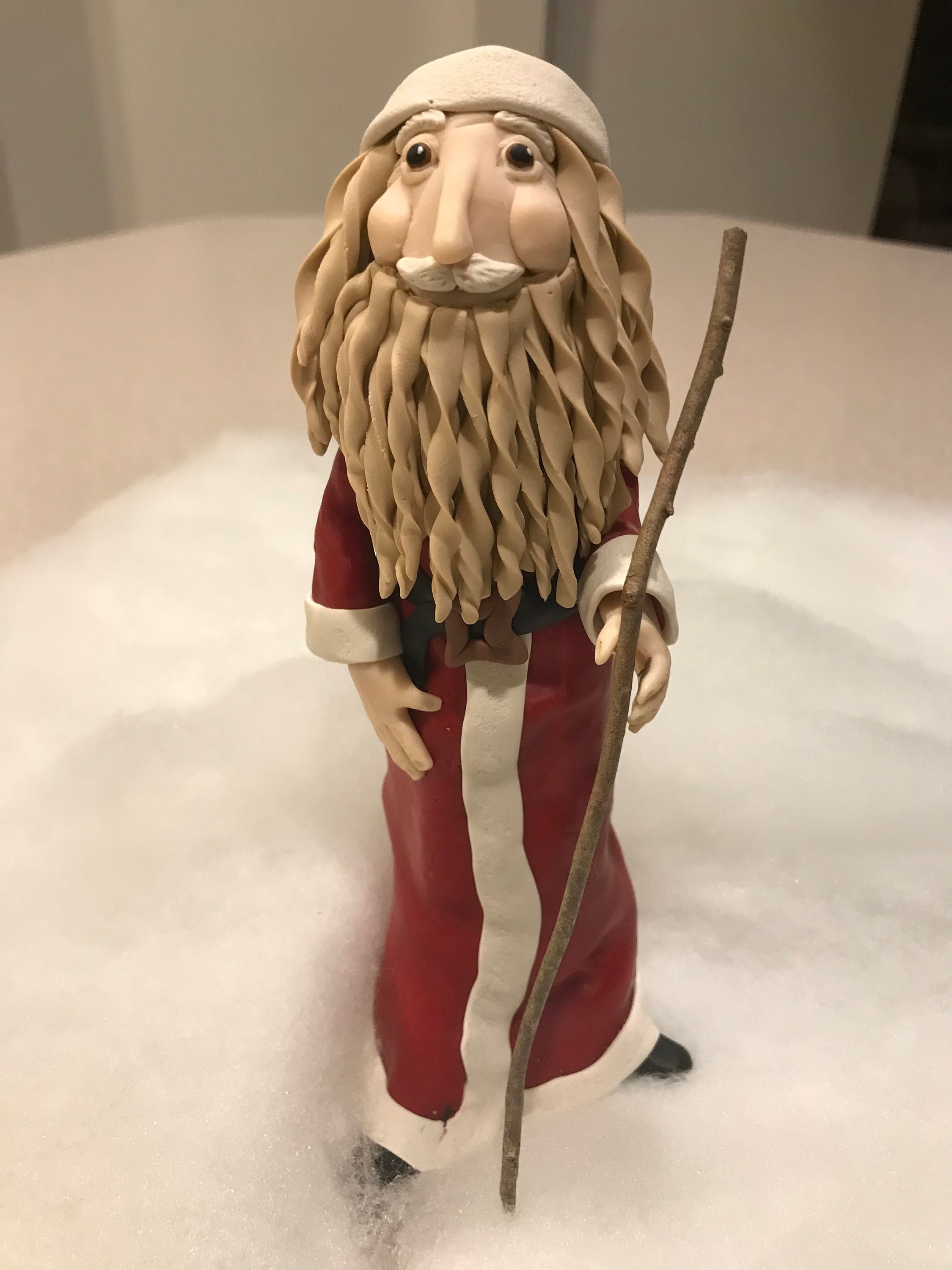 Old Saint Nick Fimo Figurine Hand-sculpted - Etsy