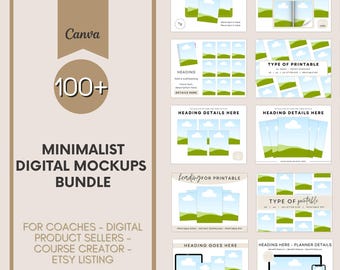 50 Mockup Canva Template for Coaches, Course Creator Mockup, Digital ...