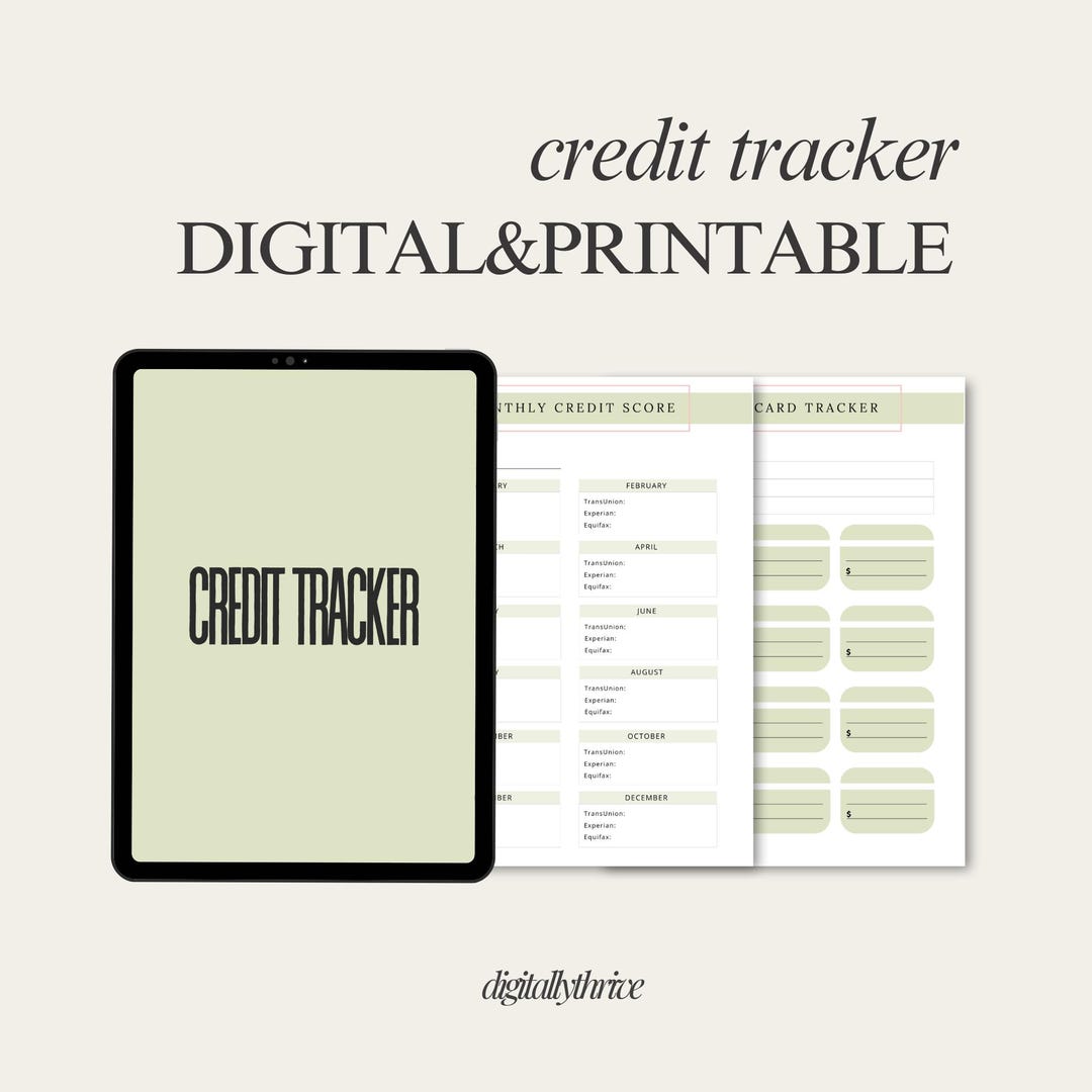 Credit Score Tracker: Debt Payoff Planner, Budget Finance Log (PDF ...